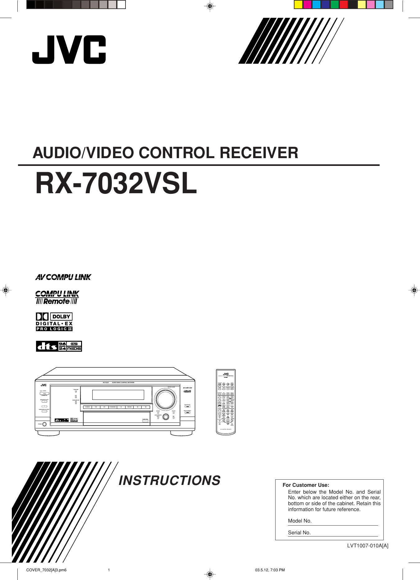 JVC RX 7032VSL User Manual LVT1007 010A