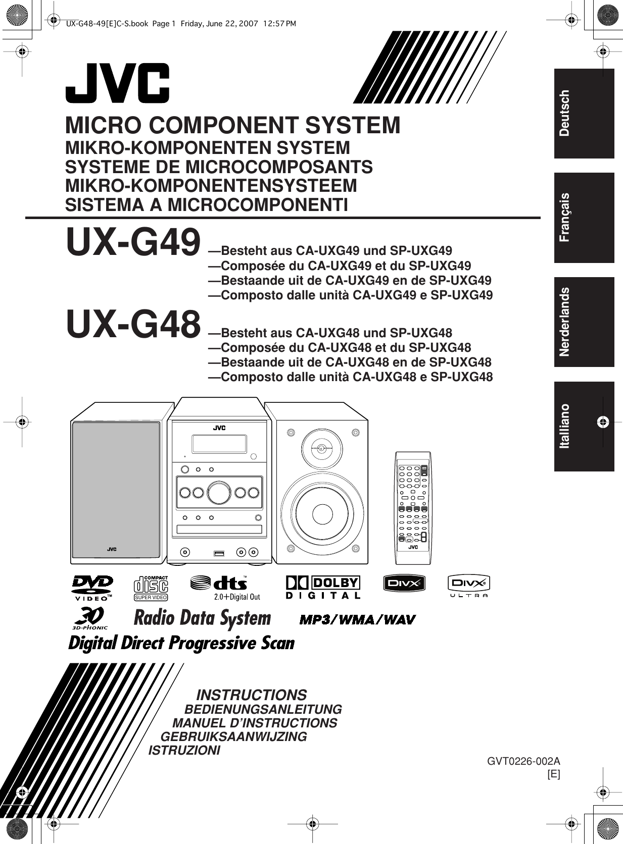 JVC UX G49/UX G48E G48[E] User Manual GVT0226 002A