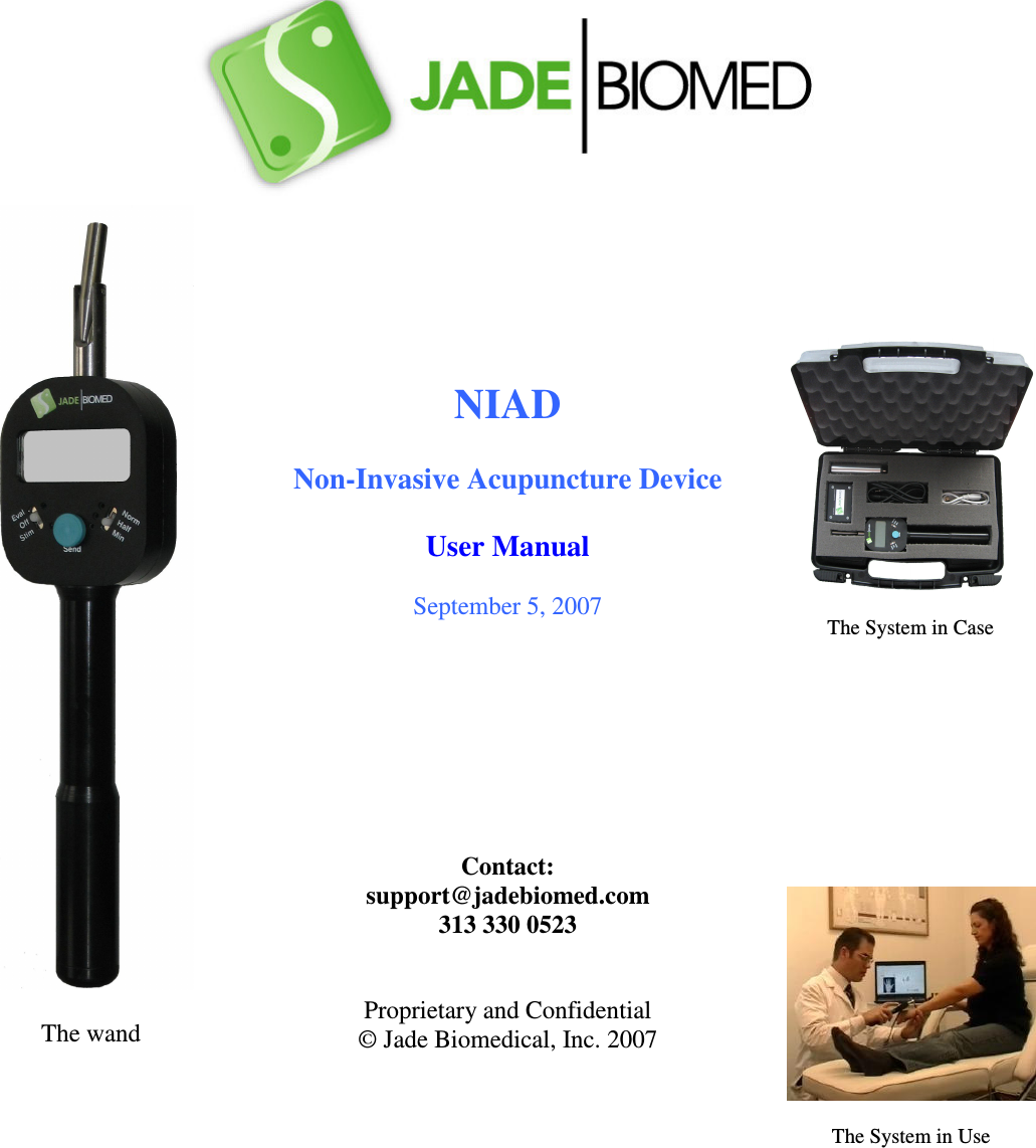 Jade Biotechnologies NIAD-4000 Non-Invasive Acupunture Device - Main ...