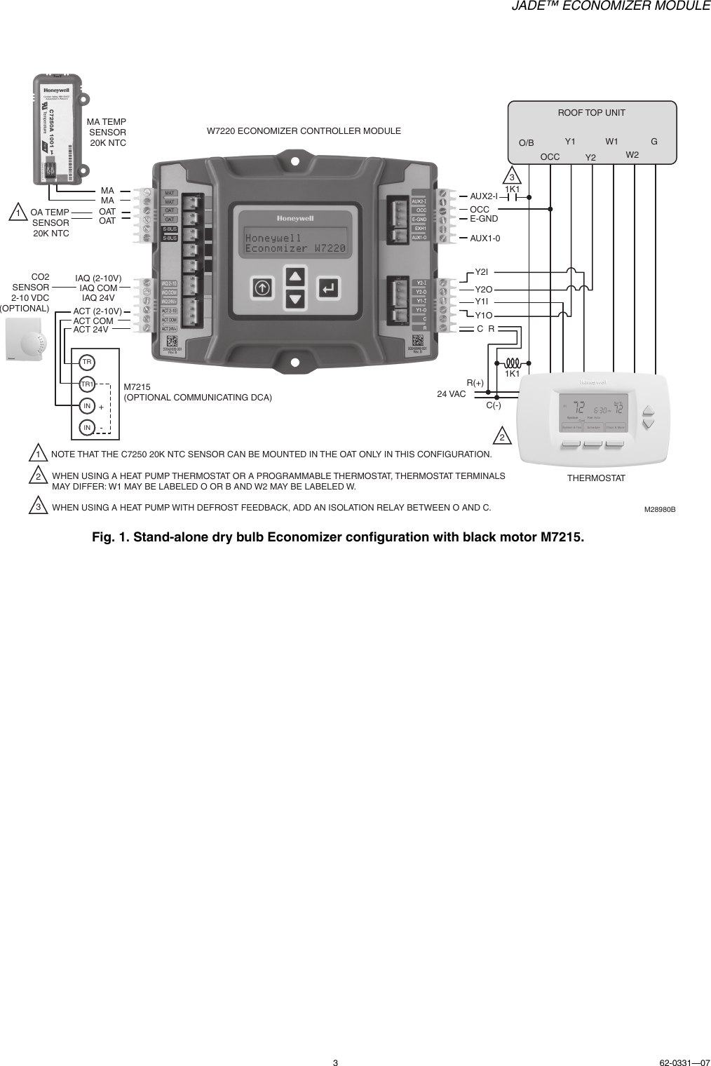 Jade Range W7220 Users Manual 62 0331—07 JADE™ Economizer Module