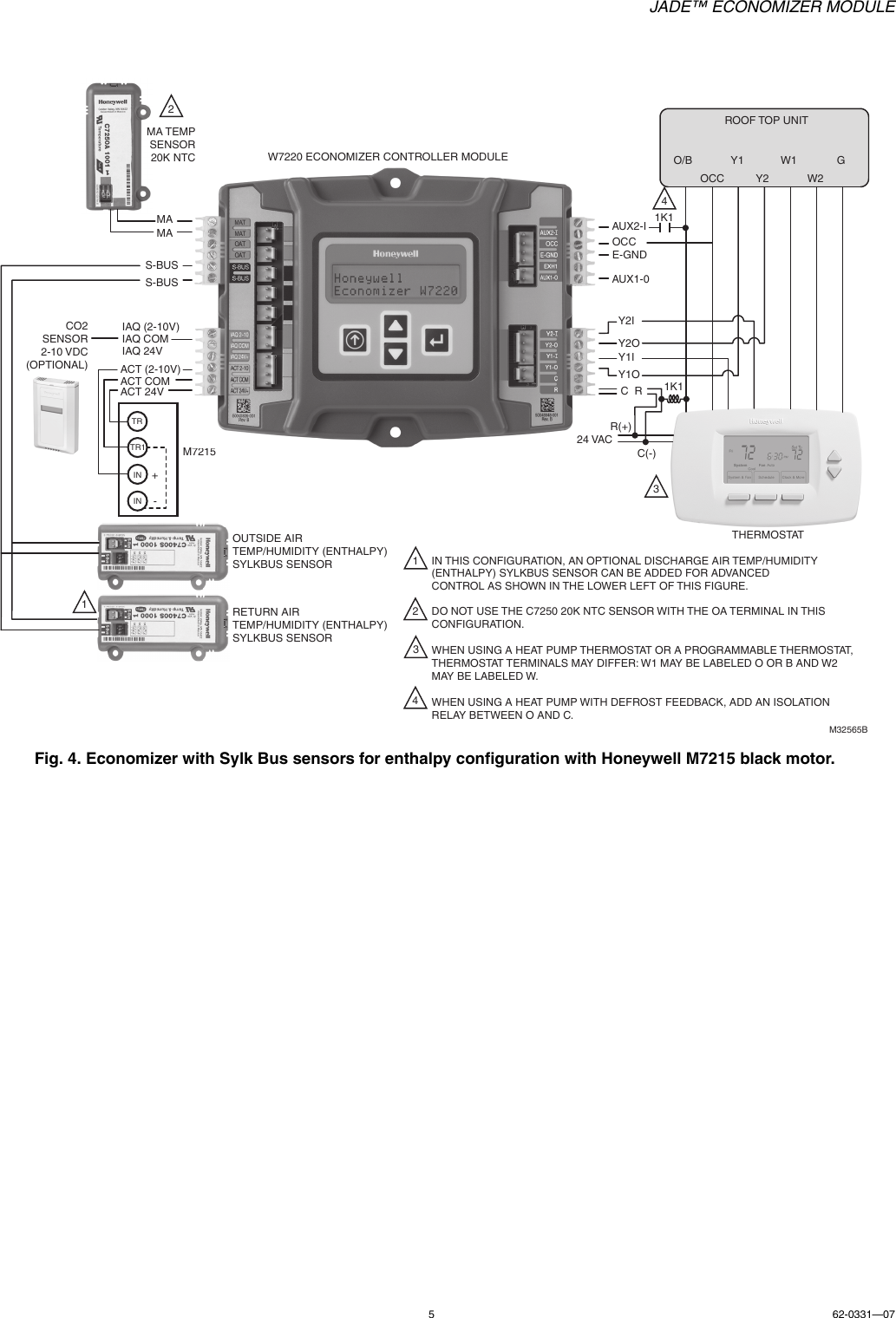 Jade Range W7220 Users Manual 62 0331—07 JADE™ Economizer Module