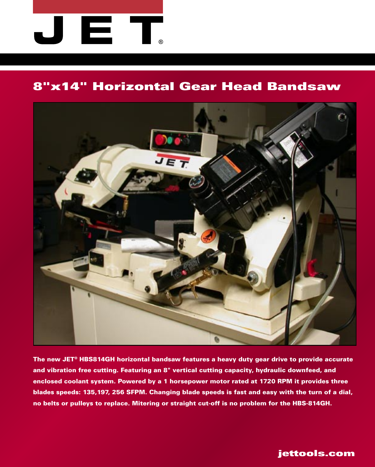 Jet Tools Vbs 814Gh Users Manual Sell Sheets
