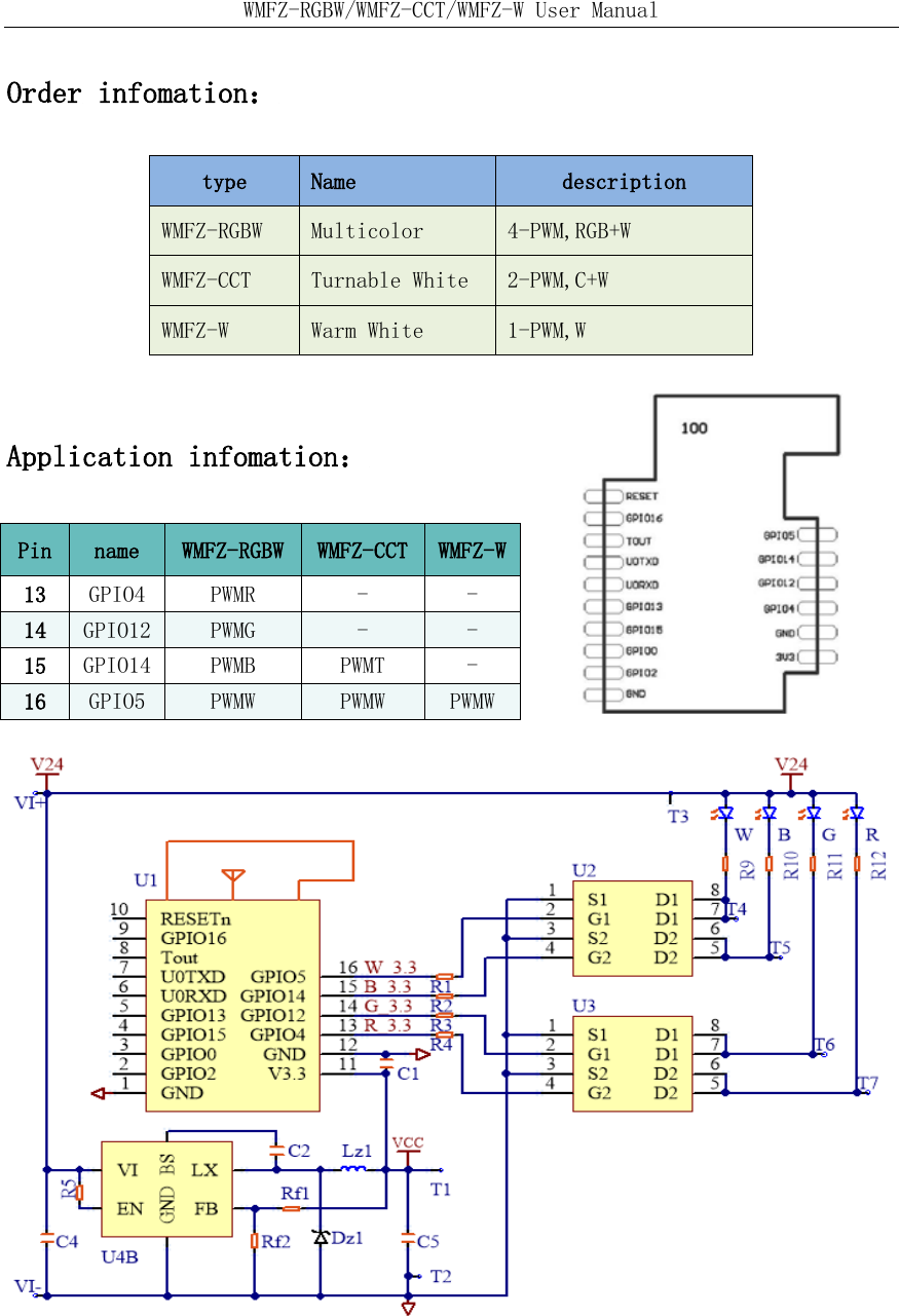 Jiangyin Wonder Electronic WDR001 WMFZ WiFi module User Manual Rev1