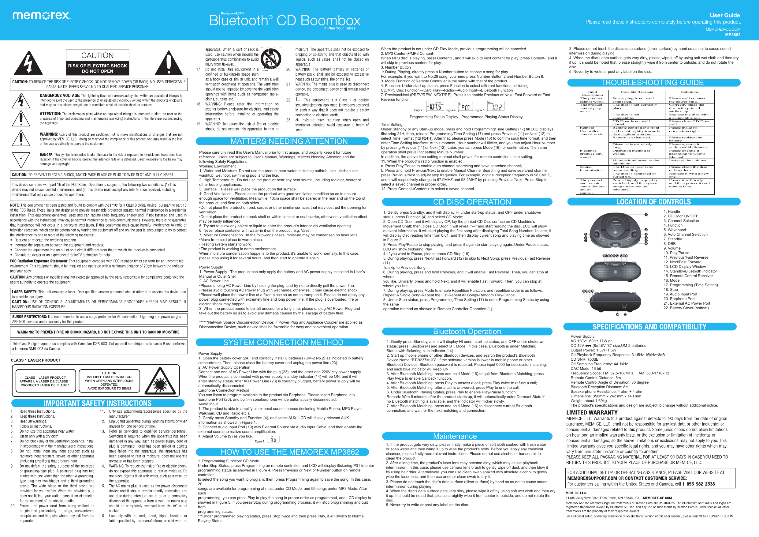 Jin Hao Electronic Science and Tech MP3862 Car RADIO Player User Manual ...