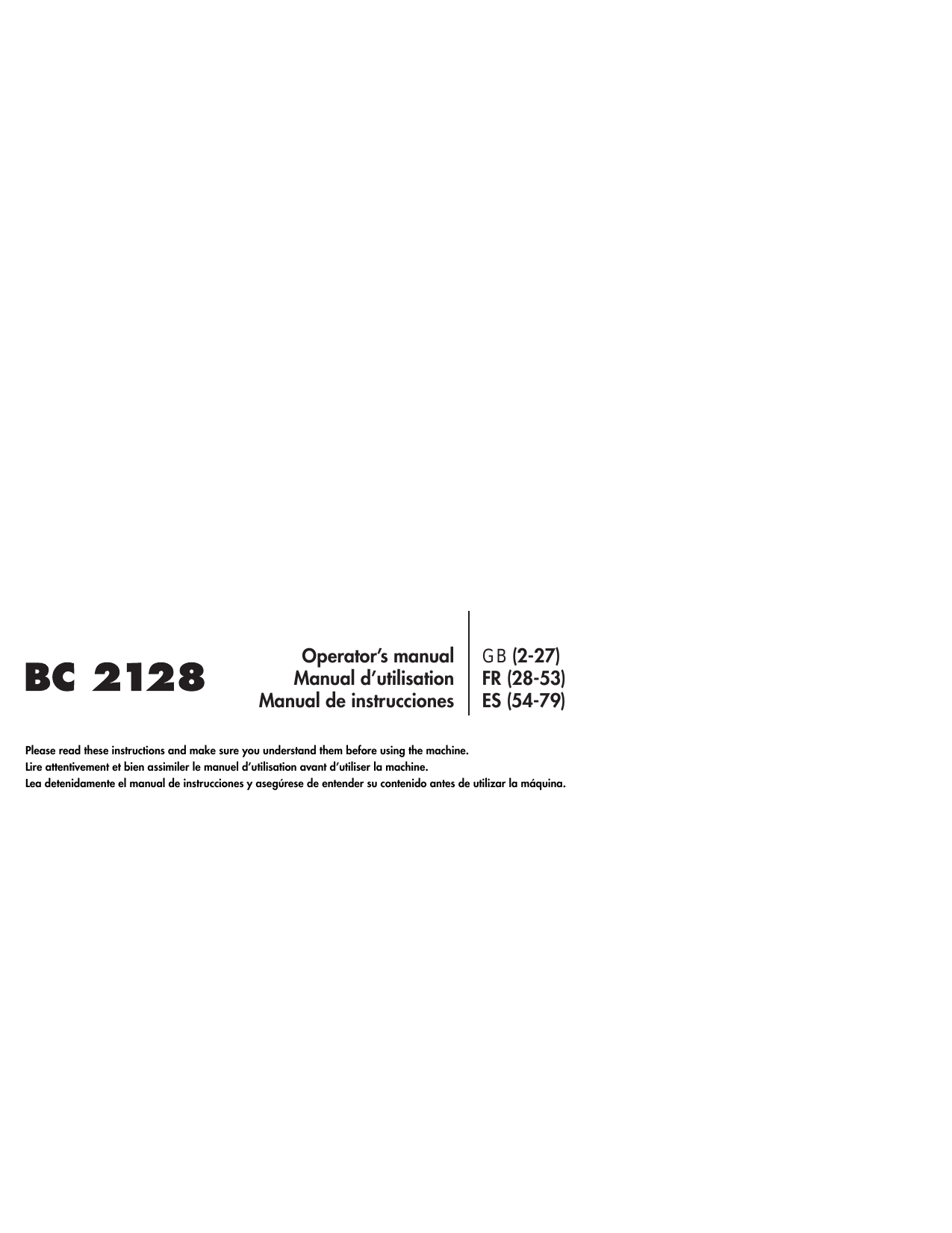 Jonsered Bc 2128 Users Manual OM, BC2128, 2010 08