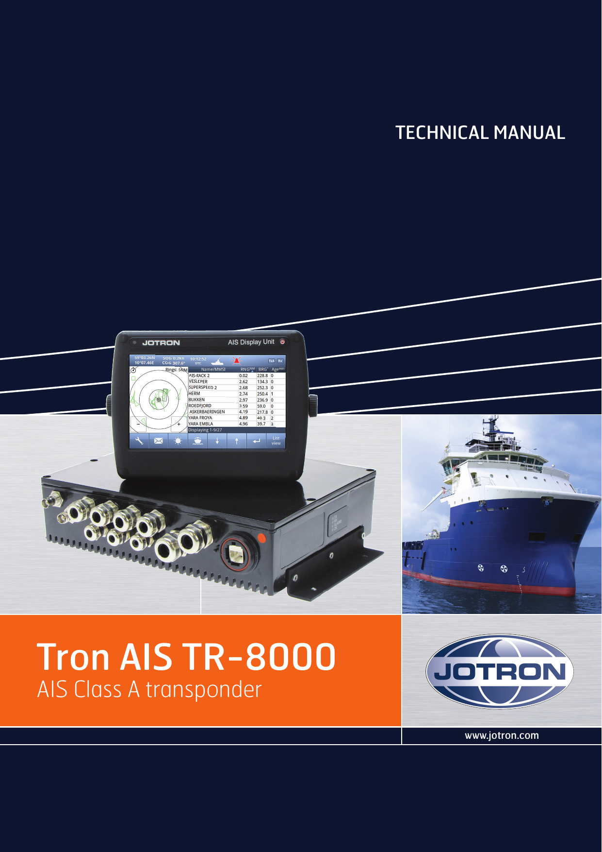 Jotron AS TR8000 Tron AIS TR-8000 User Manual Technical Manual