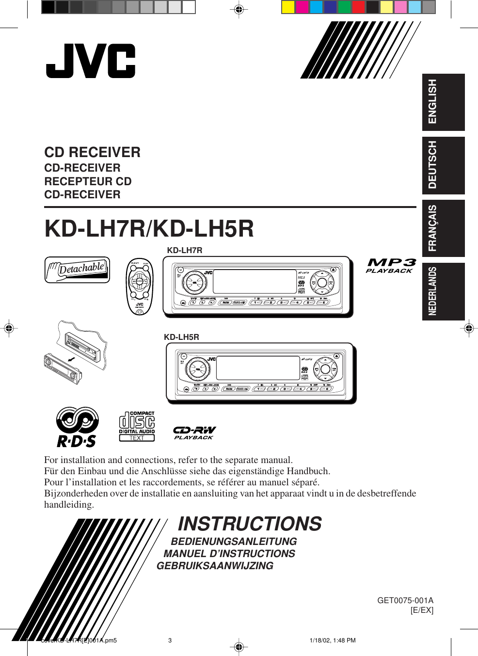 Jvc Get0075 001A Users Manual CoverKD LH7R[E]001A.pm5