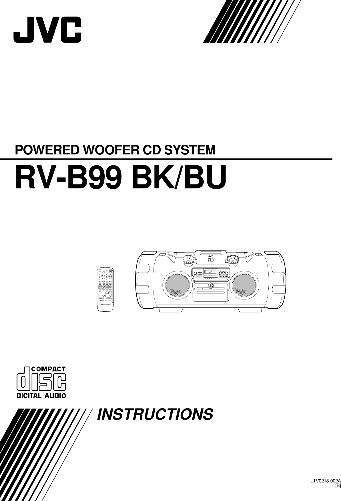 Jvc Powered Woofer Cd System Rv B99 Bk Bu Users Manual