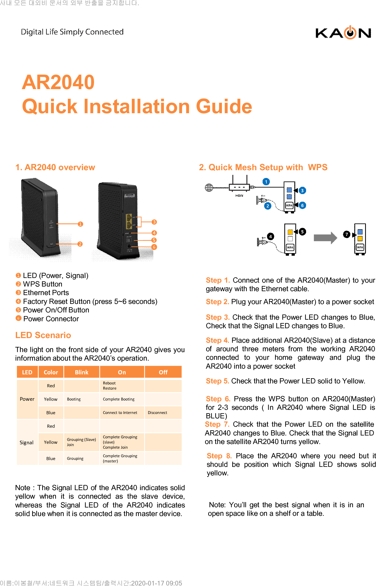 KAON Group EX5500 WiFi Extender User Manual
