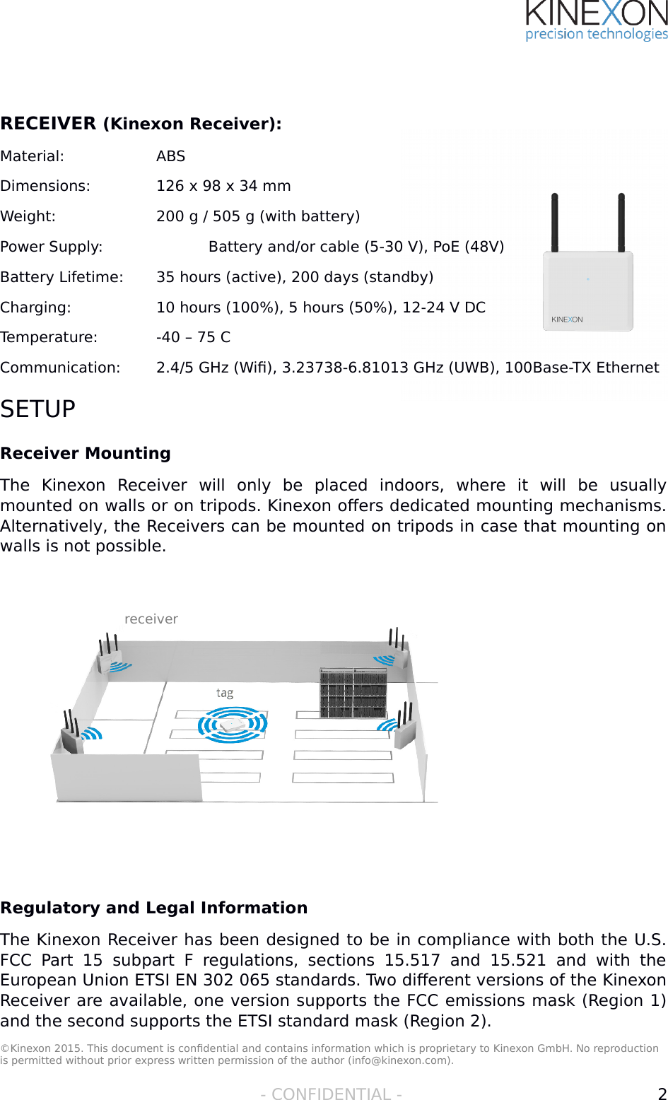 KINEXON KNX-IREC1 UWB Anchor User Manual Users manual
