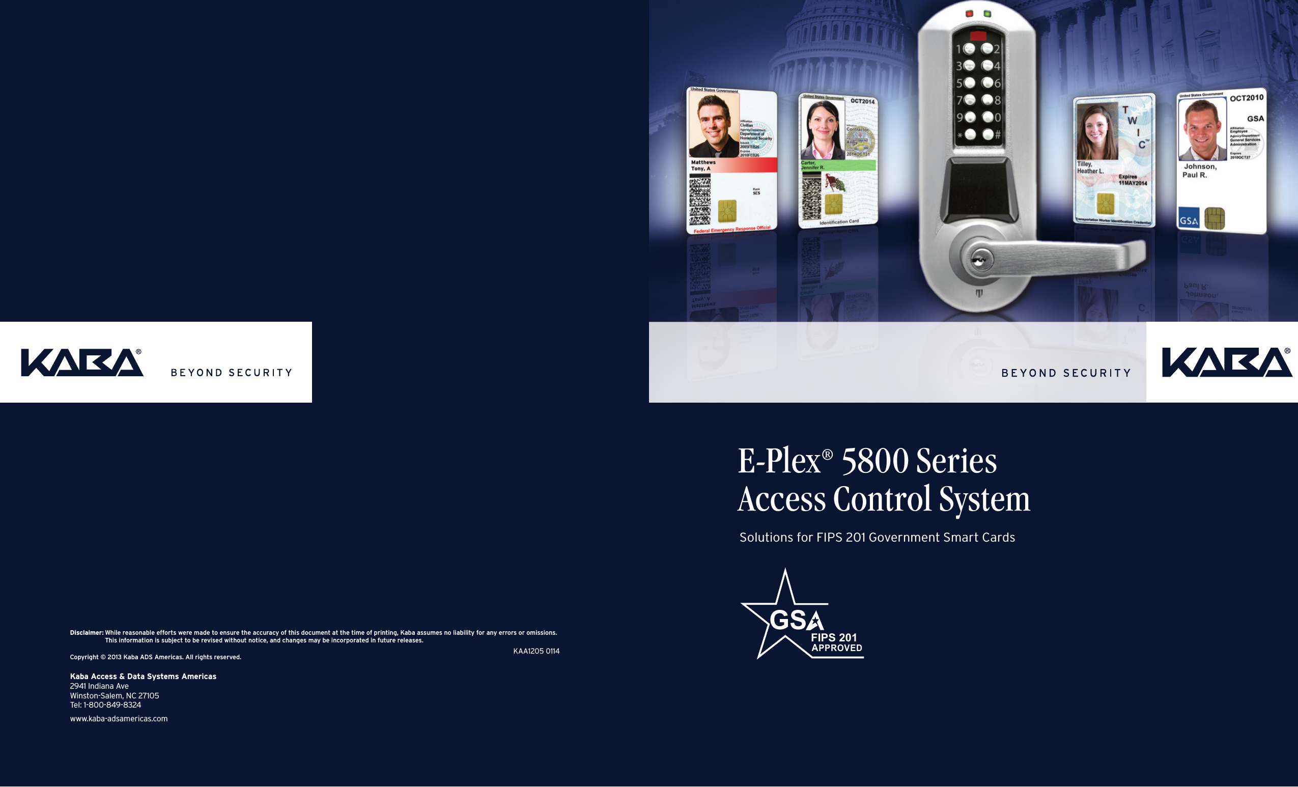 Kaba Access E Plex FIPS Software And Locks Government Facility Control ...