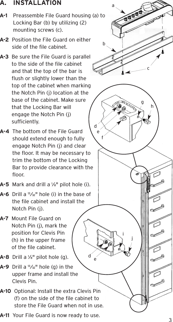 Kaba Installation Fileguard Instructions PKG3133