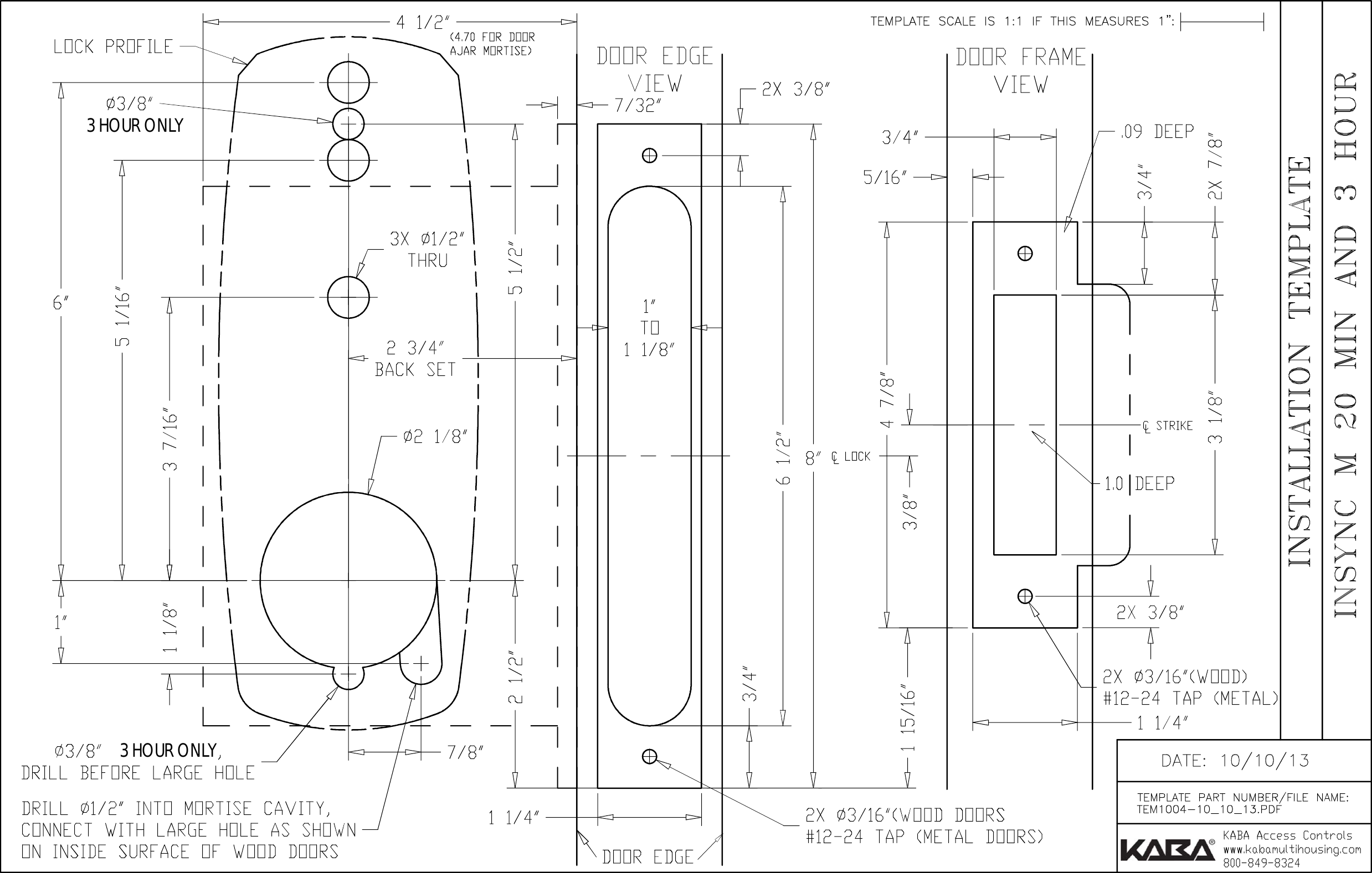 Kaba K In Sync Mortise 1.25 Insync 1 25