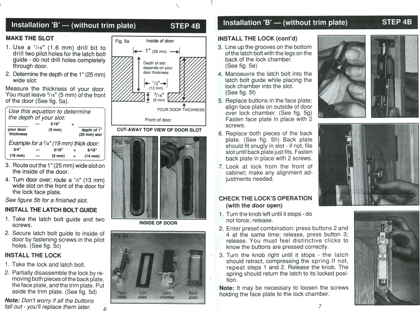 Kaba Simplex 9600 Spring Latch Installation Instructions D8 PKG1601