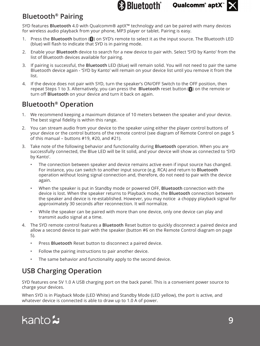 Kanto Distribution SYD Powered speaker system User Manual