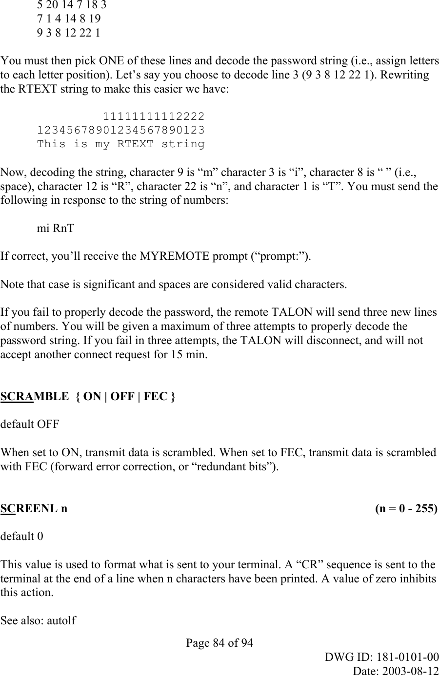 Kantronics TALON-U UHF Data Transmitter User Manual 03 0102 Manual
