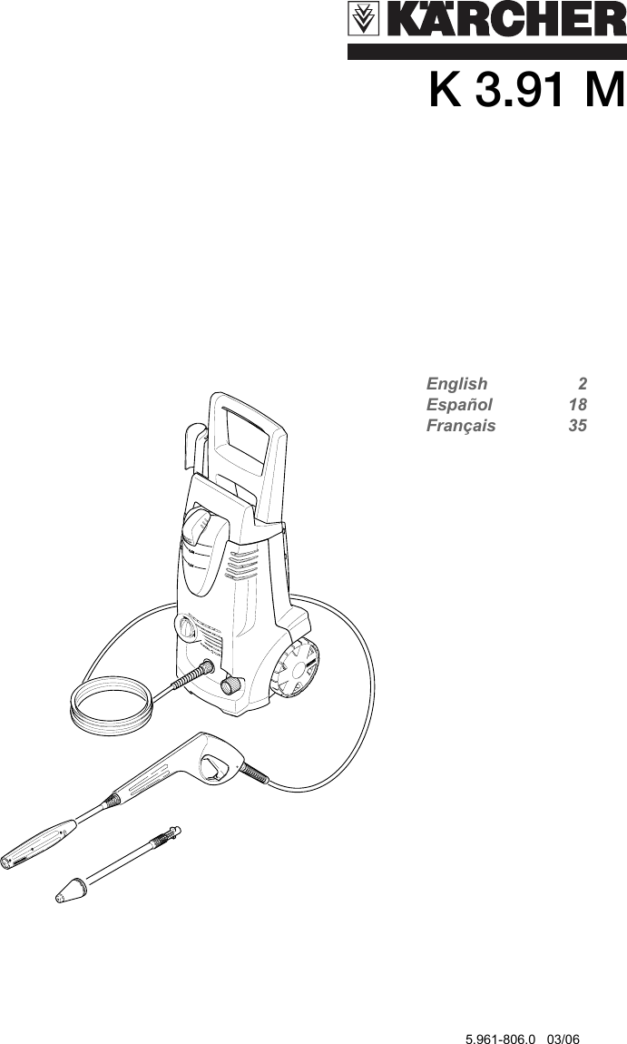 Karcher K 3 91 M Users Manual