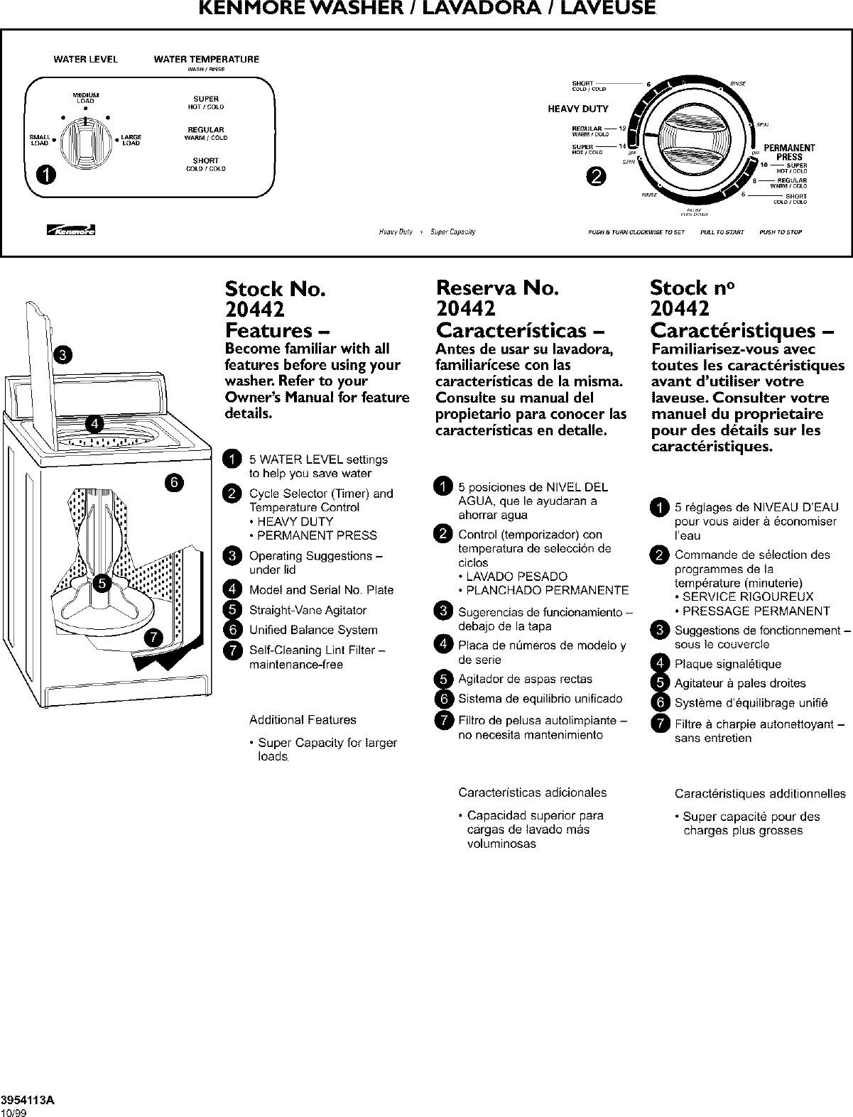 Kenmore 11020442990 User Manual WASHER Manuals And Guides L0305101