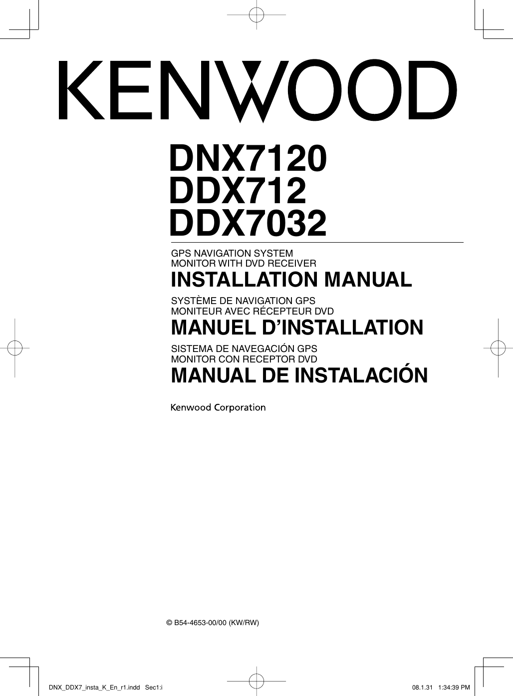 Kenwood DNX_DDX7_insta_K_En_r1 If Not Then Manuals\dnx7120 Install