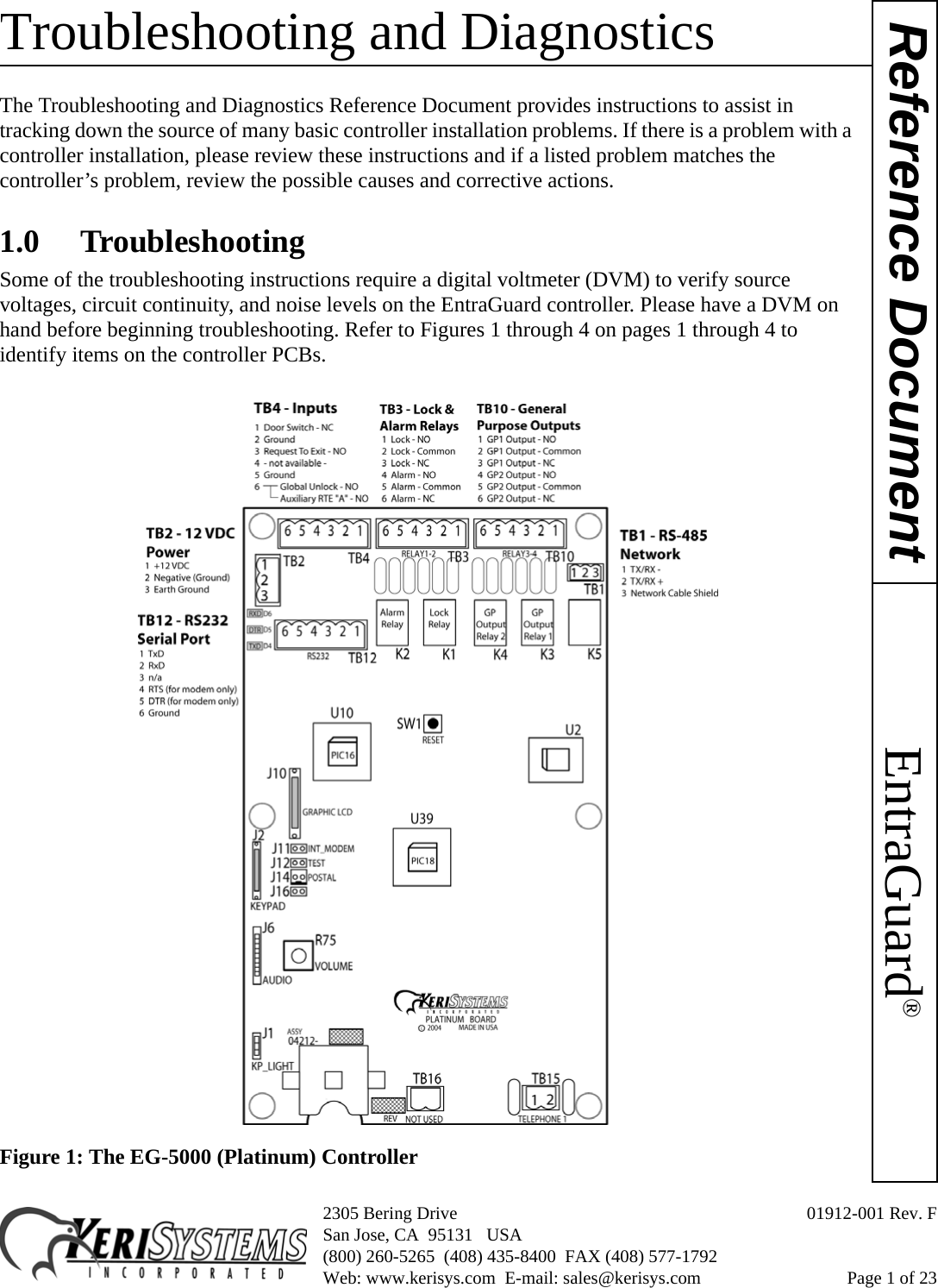 Keri Systems EntraGuard_Troubleshooting_and_Diagnostics Entra Guard ...