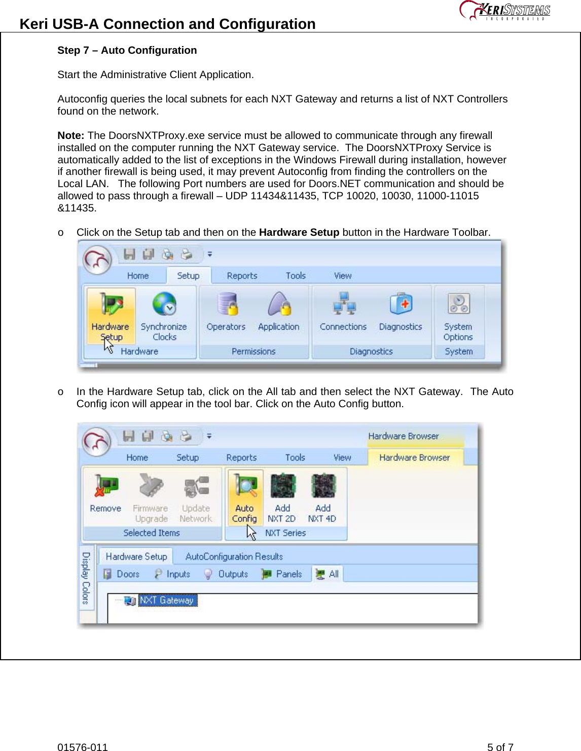 Keri Systems Keri_USB A_Connection and Configuration USB A Connection