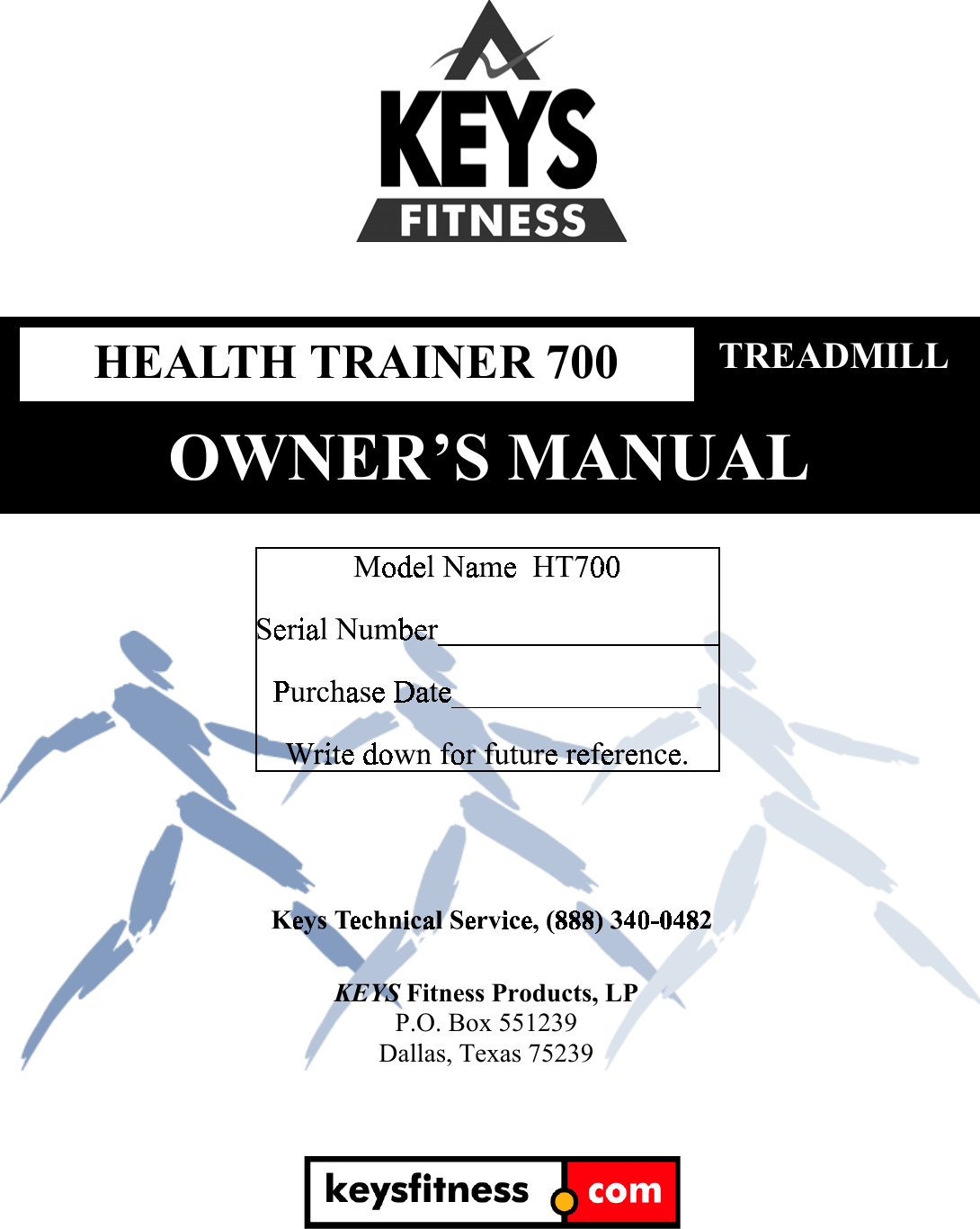 Keys Fitness Health Trainer 700 Users Manual HT700 11 5 01