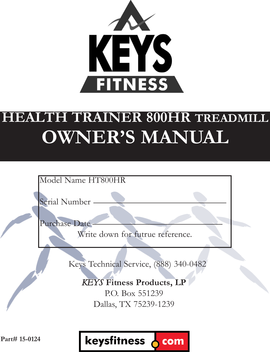 Keys Fitness Health Trainer 800Hr Ht800Hr Users Manual