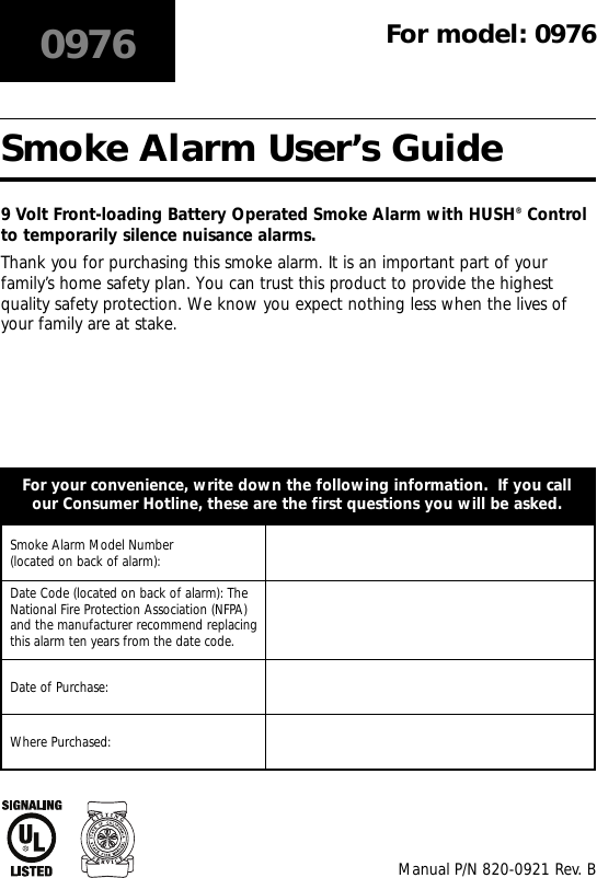 Kidde I9070 Brochure
