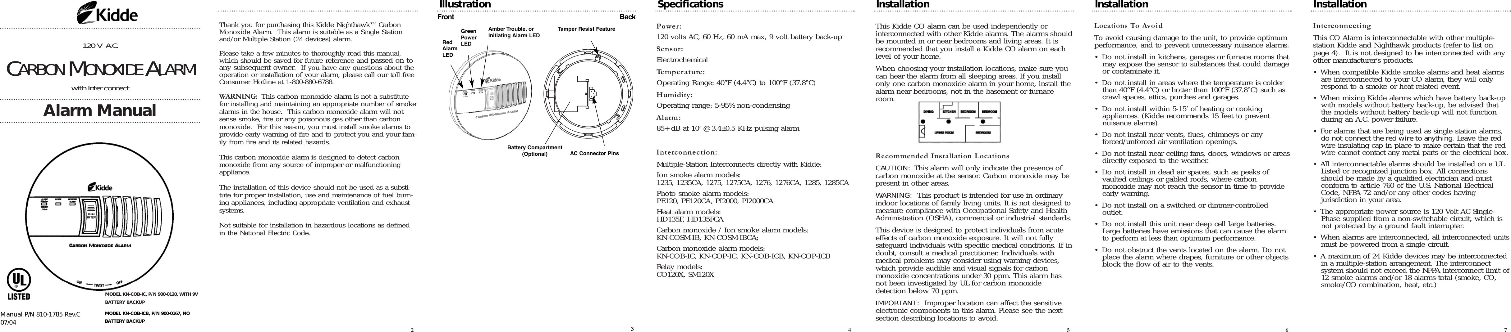 Kidde Kn Cob Ic Users Manual 810 1785C ICO NON Dig