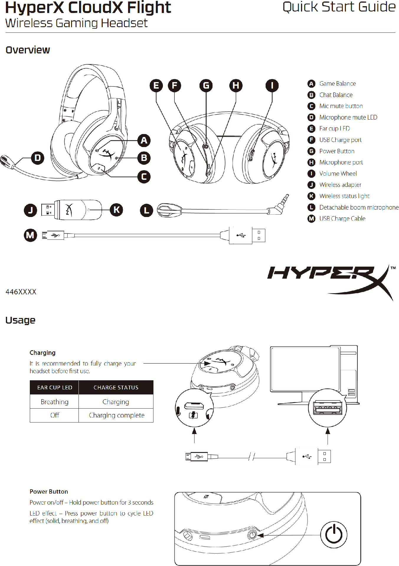 Kingston Technology HSCFX HyperX CloudX Flight Wireless Gaming Headset User Manual 2