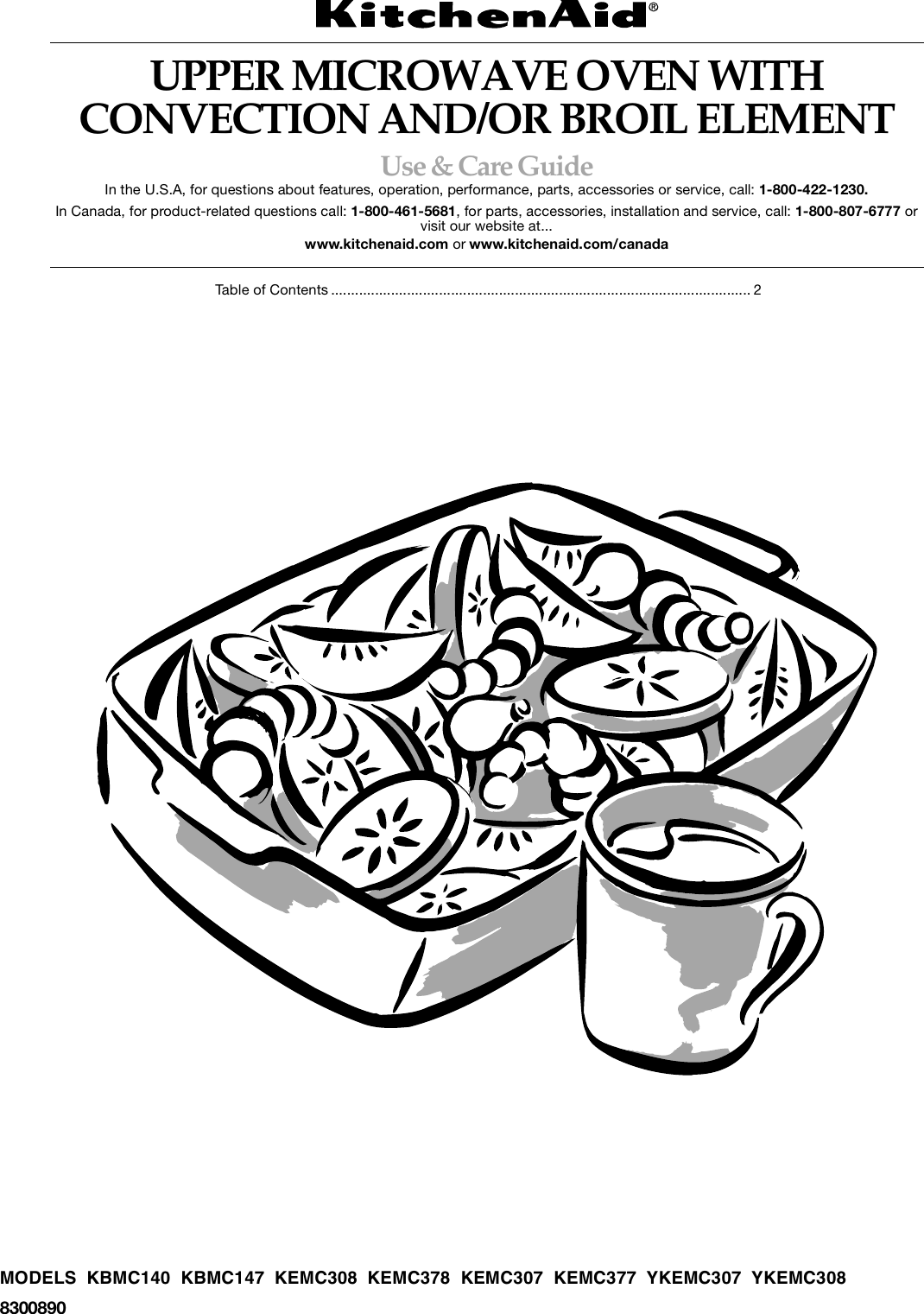 Kitchenaid Kbmc140 Kbmc147 Kemc308 Kemc378 Kemc307 Kemc377 Ykemc307 ...