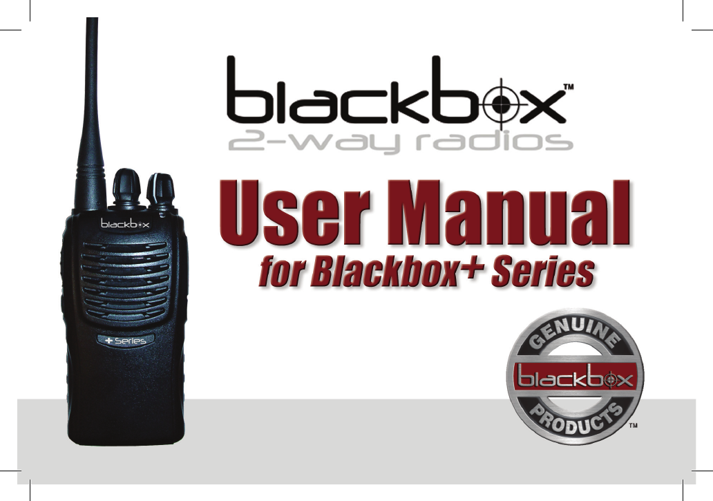Klein Electronics BLACKBOXU BlackBox, Two-way Radios User Manual