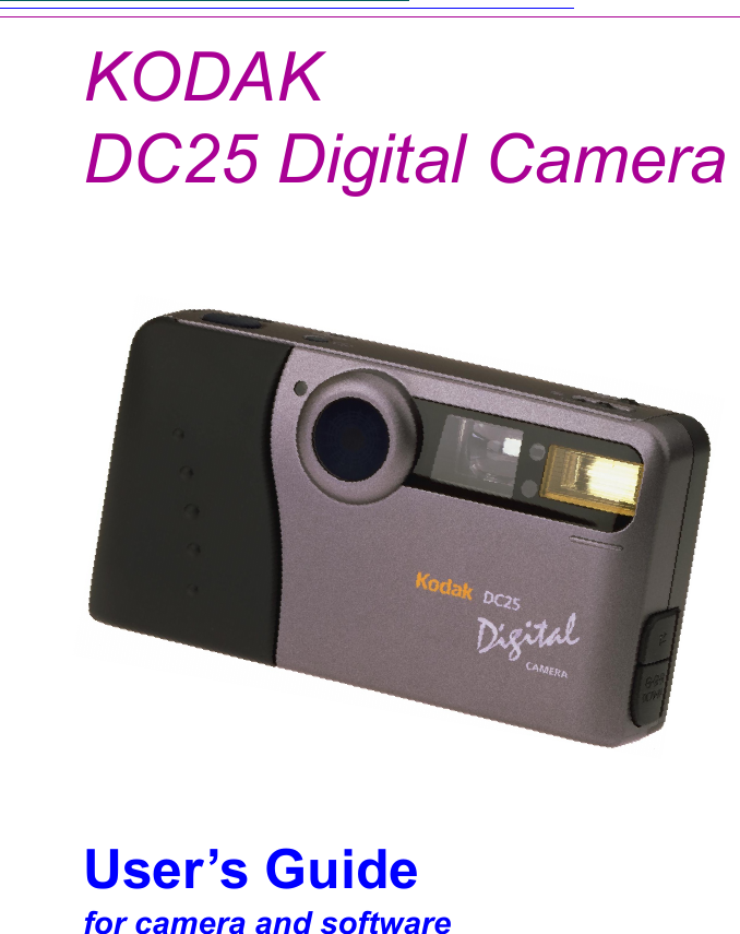 Kodak Dc25 Users Manual Chap1newBook