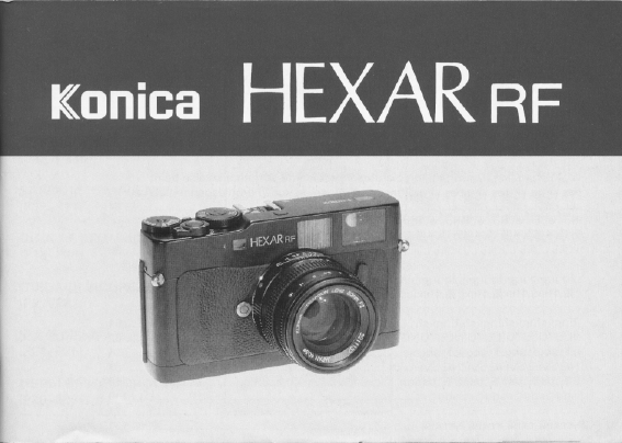 Konica Hexar Rf Instruction Manual