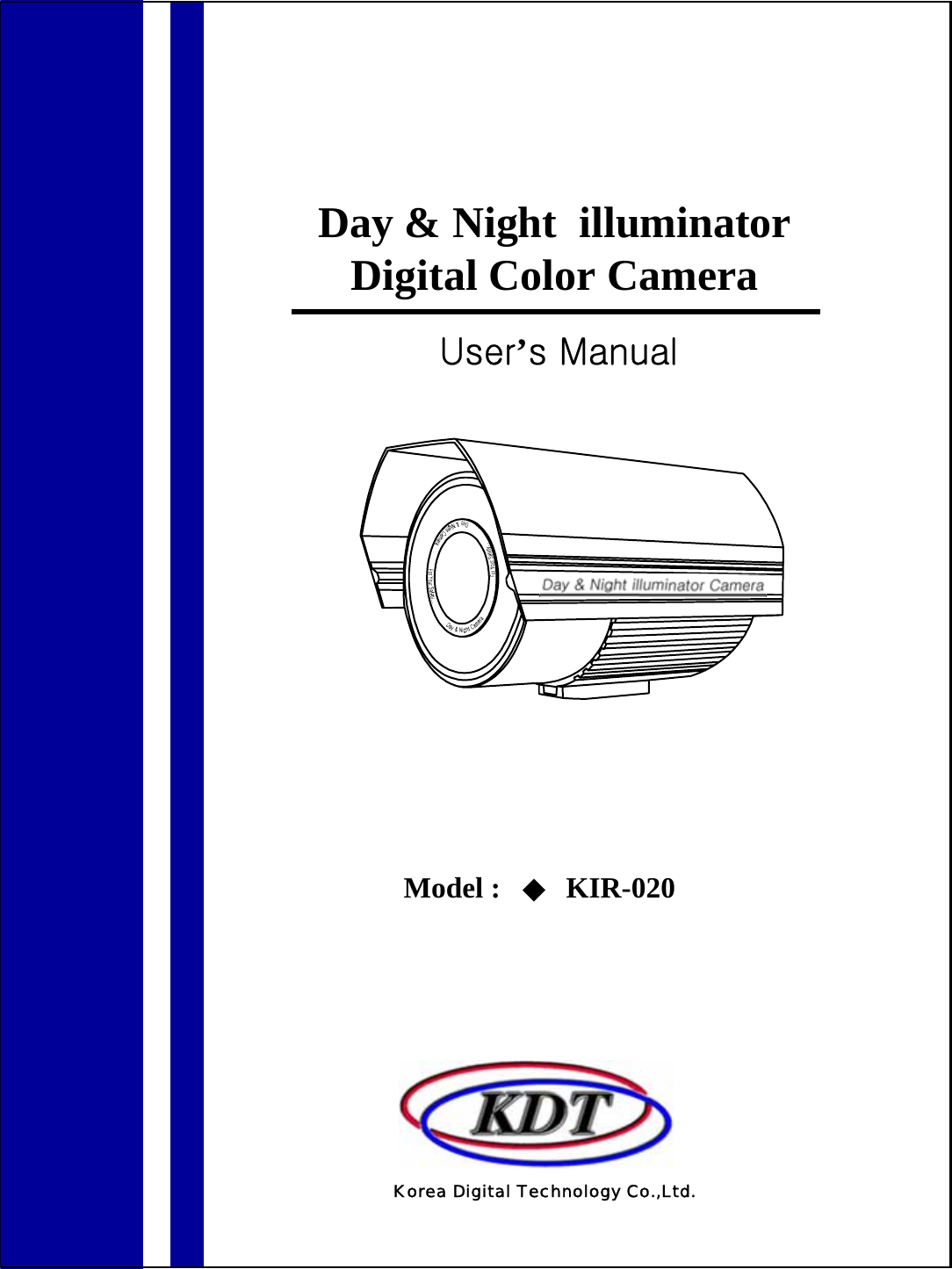 Korea Digital Technology KIR020 Digital Color Camera User Manual