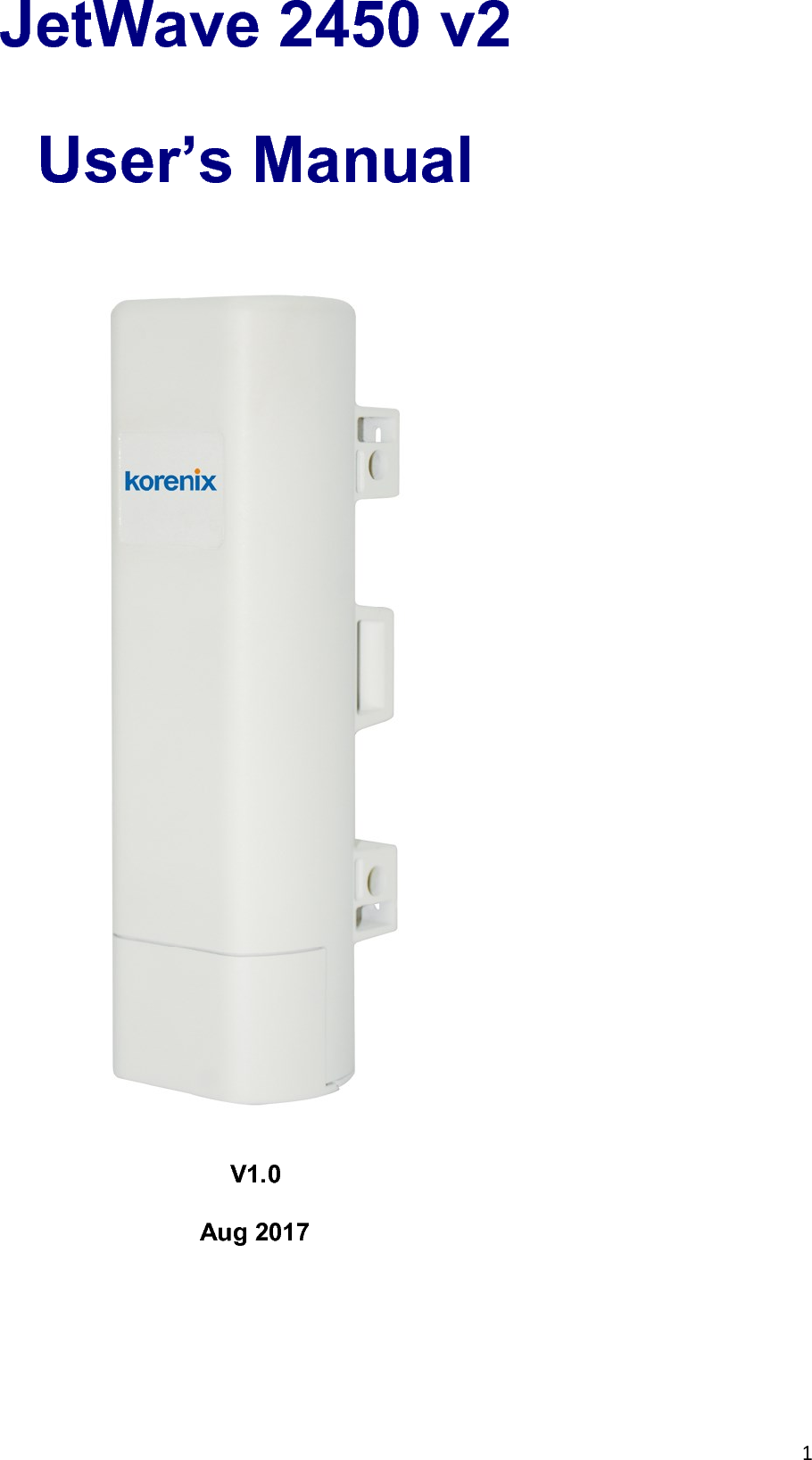 Korenix Technology JETWAVE2450V2 Wireless AP User Manual ZCN 1523H 2 8
