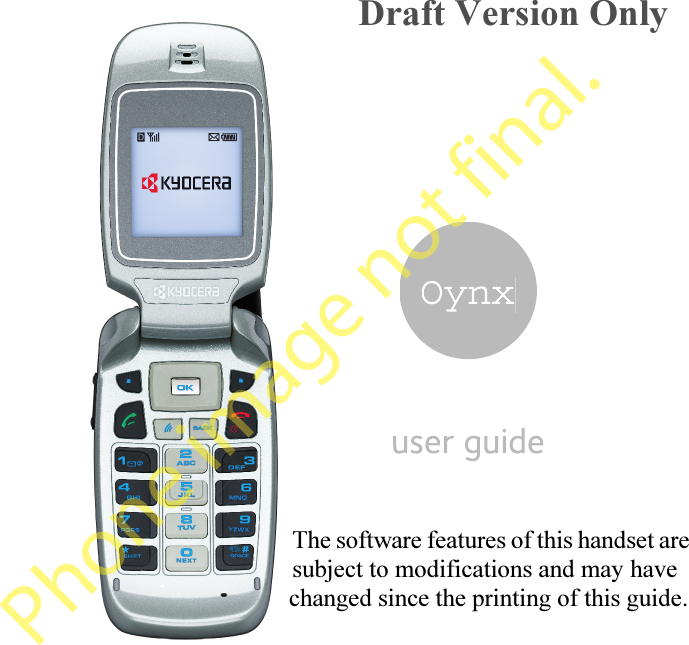 Kyocera KWC-KX9 Dual-Band Tri-Mode Cellular Phone User Manual 82 K5867 1EN