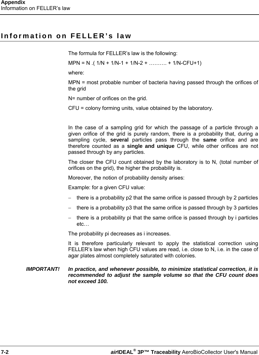 LCB AI3PTRA Impaction AeroBio Collector User Manual R f