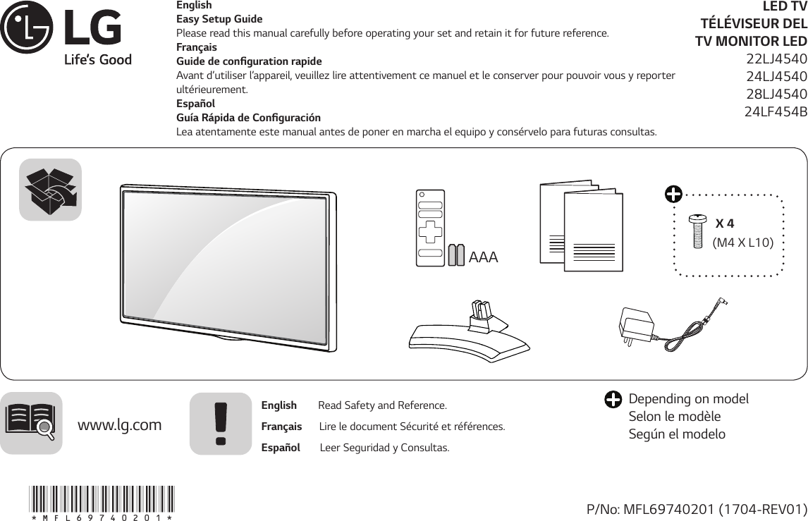 LG 24LF454B User Manual Owner's PU 0201 6203