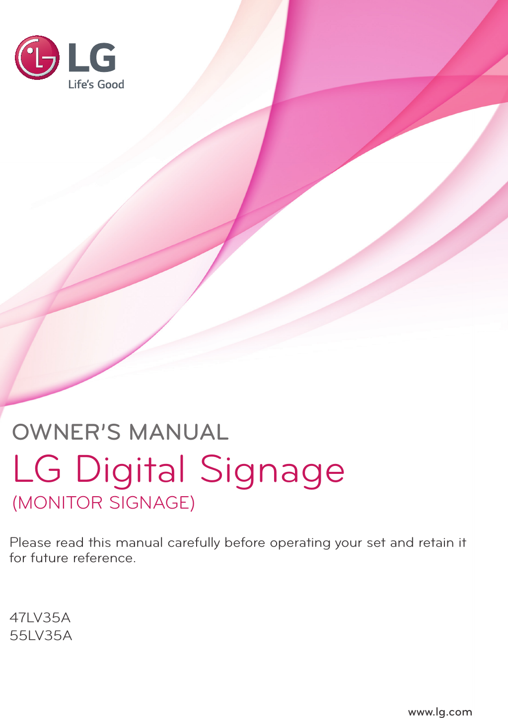 LG 47LV35A 5B User Manual Owner's ENG