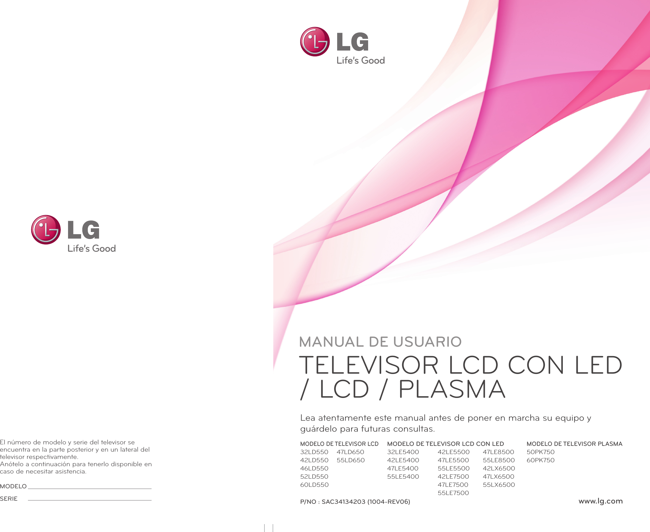 LG 60LD550 User Manual Owner's Esp