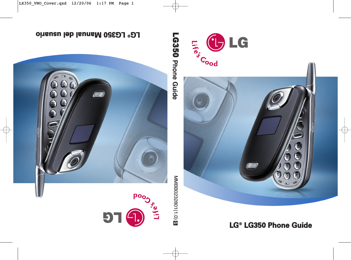 LG LX350 LX350_VNO Phone Guide User Manual Owner's LG350 E 1.0