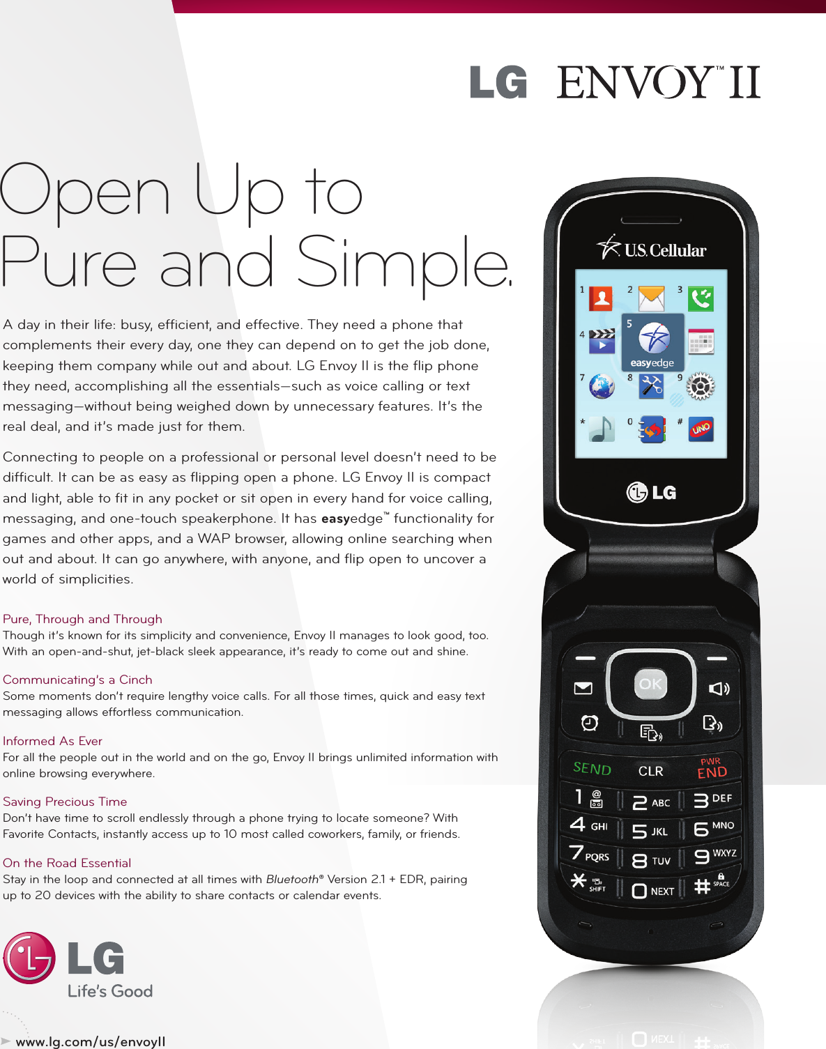 LG UN161 User Manual Data Sheet E Datasheet Envoy II