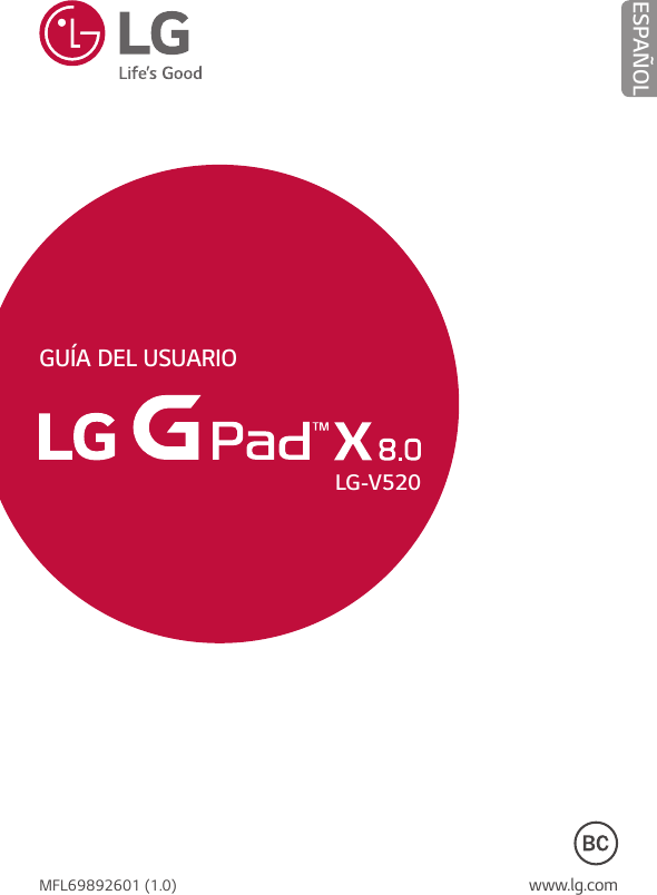 LG V520 User Manual Owner's V520N ATT UG Web ES V1.0 170118
