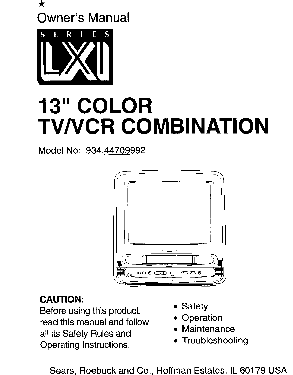 LXI TV/VCR Or DVD Combo Manual L9120174