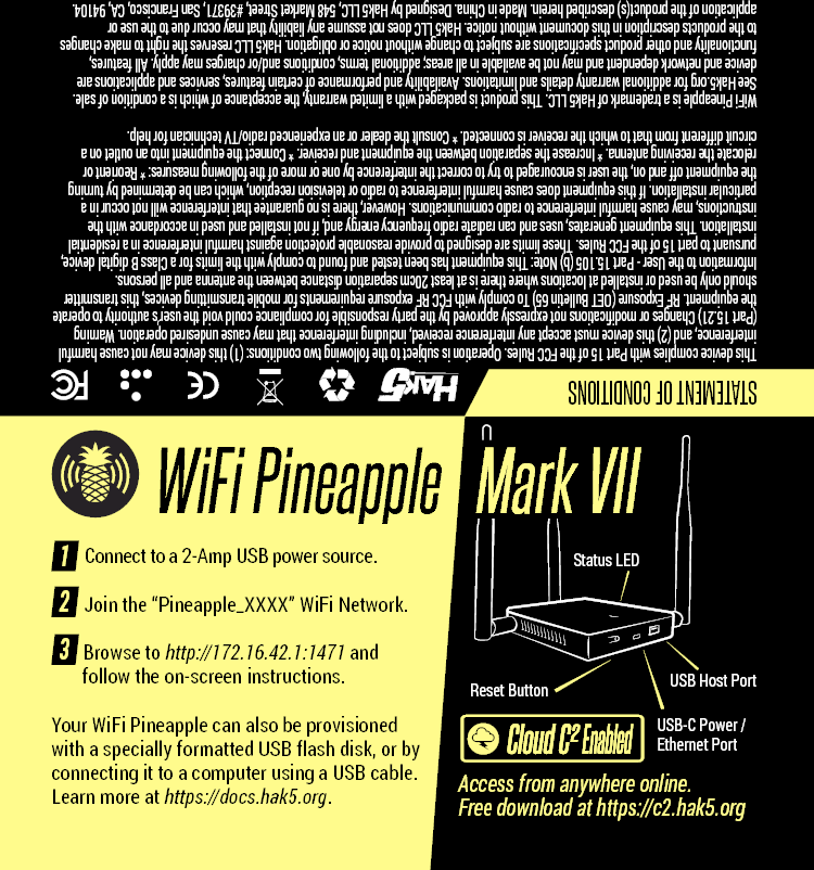 Lab42 MK7 WiFi Pineapple Mark VII User Manual mk7 folded guide converted