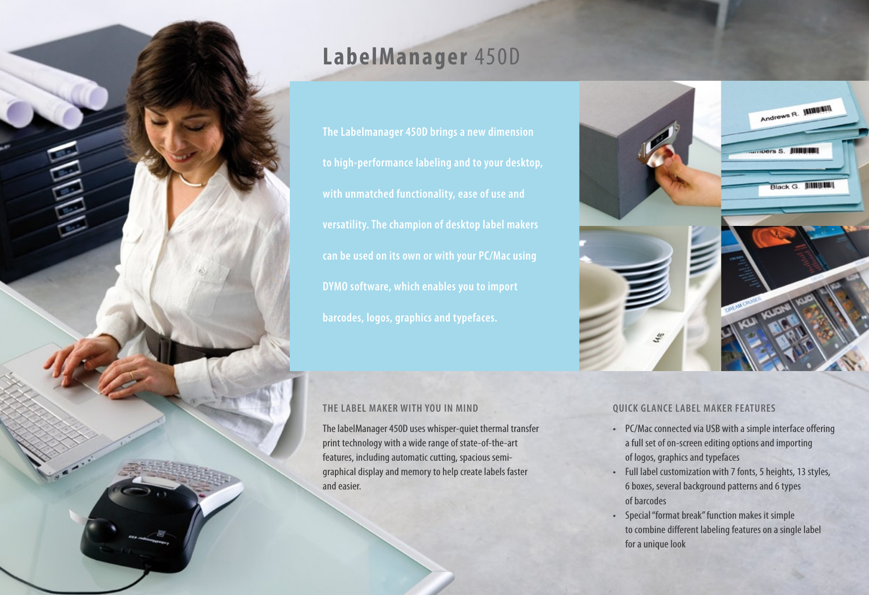 LabelZone Dymo Labelmanager 450D Brochure User Manual