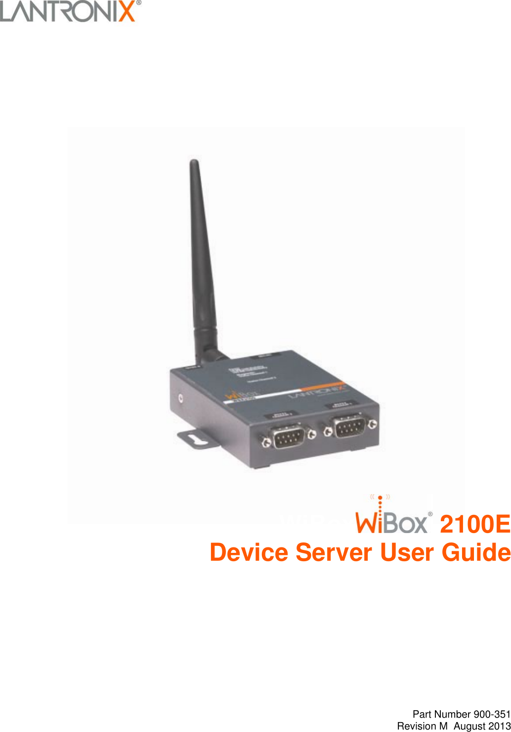 Lantronix Network Router 2100E Users Manual WiBox 6.6 User Guide