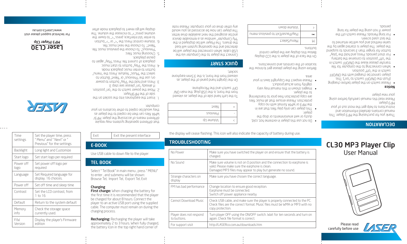 Laser Cl30 Users Manual