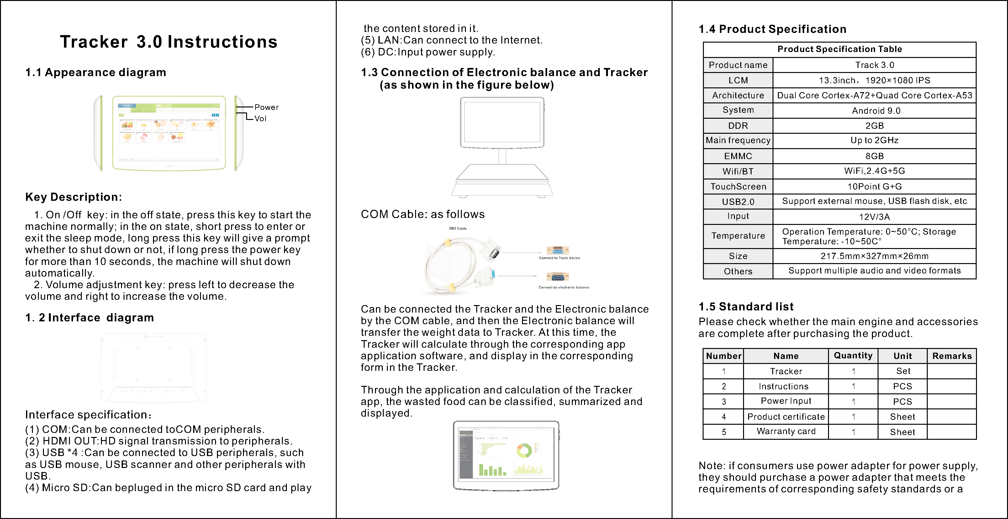 Leanpath TRACKER-3 Tracker 3.0 User Manual Z315 2020 01 10